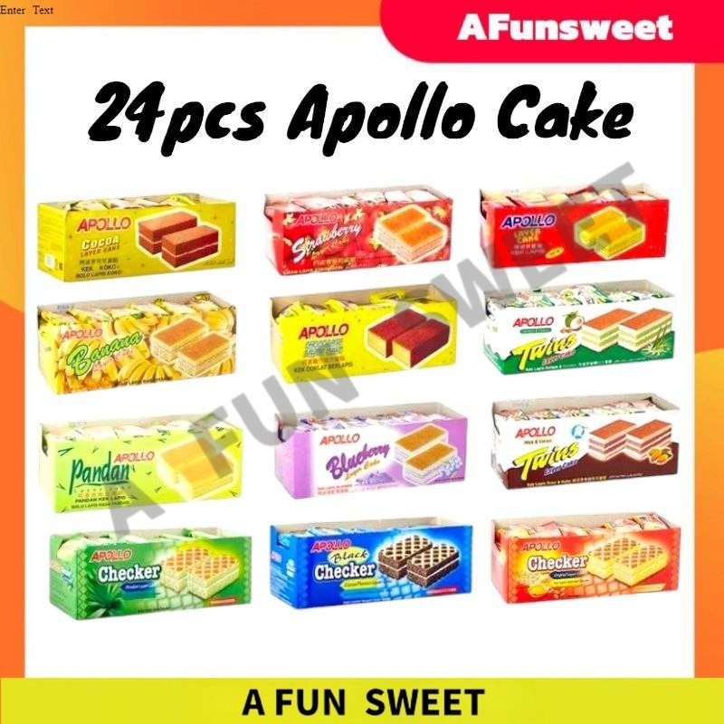 24pcs x 18g Apollo Layer Cake / Checker /Twins Assorted Flavor | Shopee ...