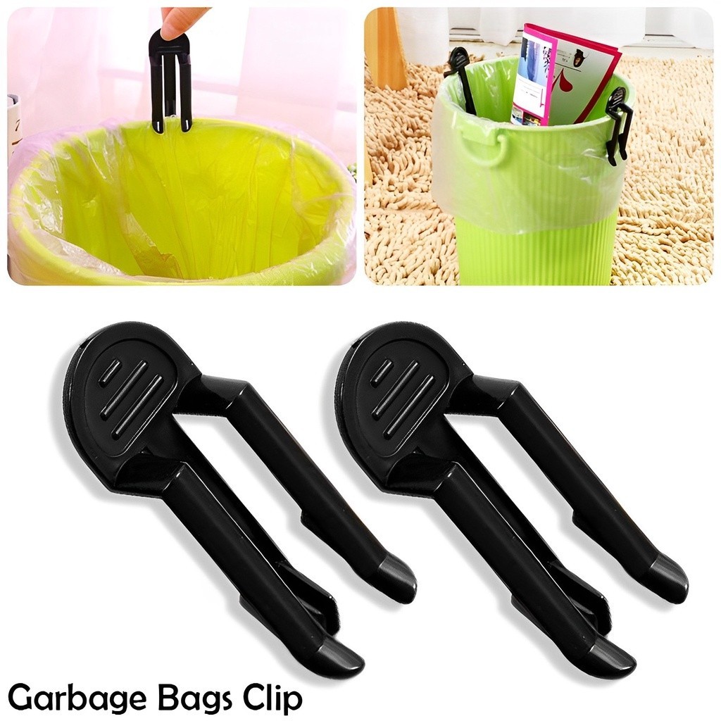 Practical Trash Can Clamp Plastic Garbage Bag Clip Fixed Waste Bin Bag ...