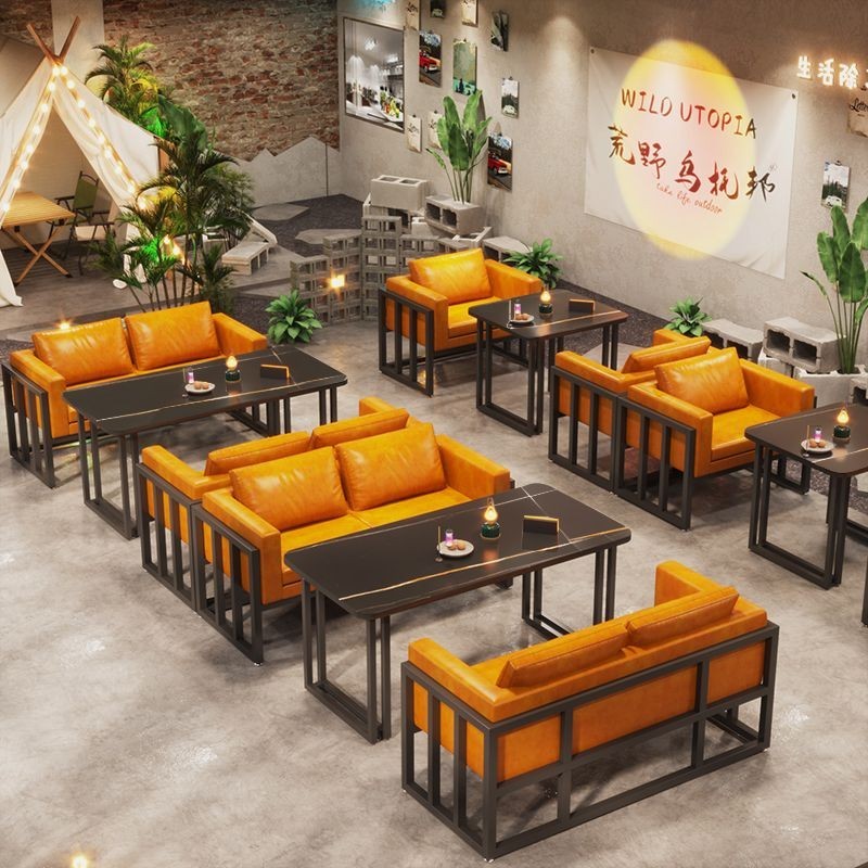 Sofa Deck Industrial Style Commercial Restaurant Bar Table and Chair ...