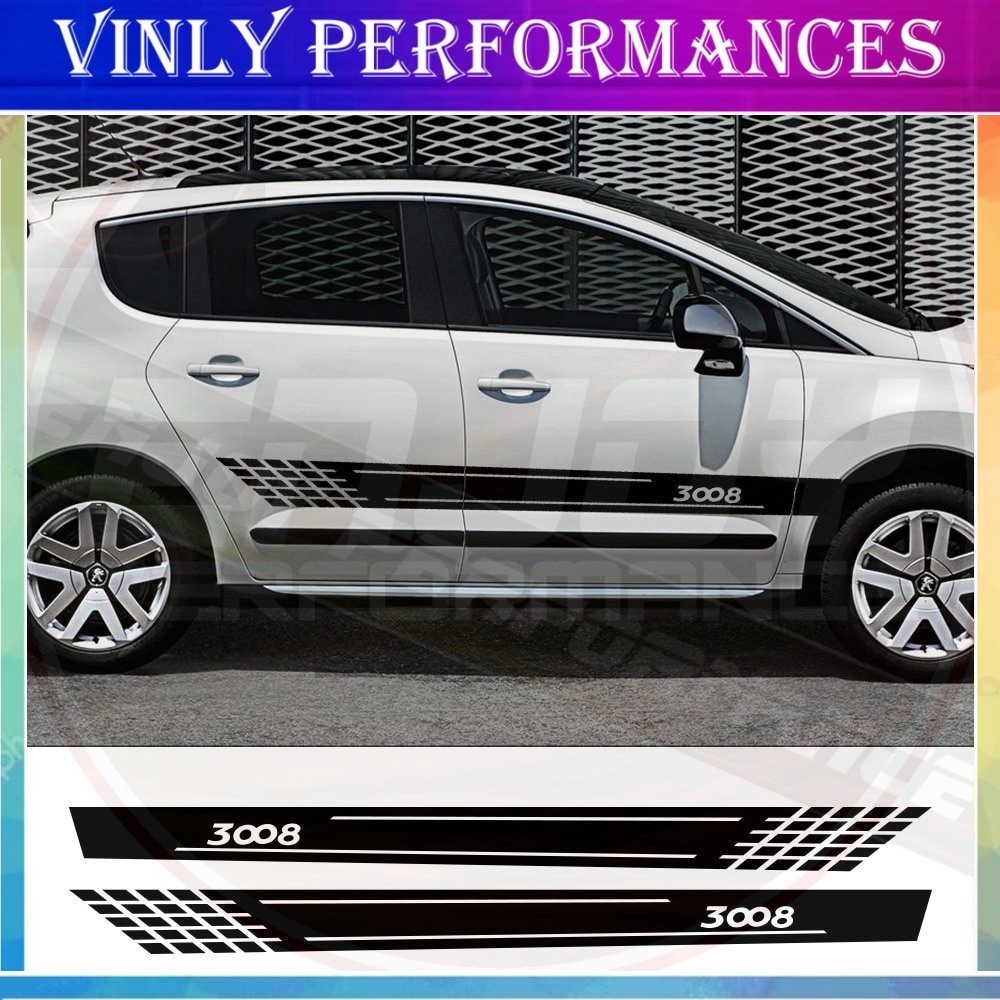 Car Door Side Stickers For Peugeot 2008 3008 Accessories Auto Tuning ...