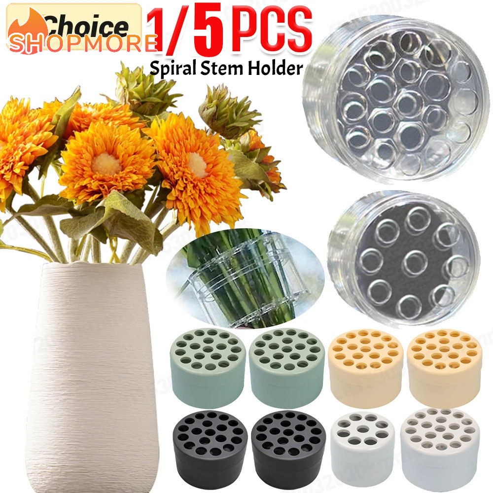 5/1Pcs Spiral Ikebana Stem Holder Waterproof Sturdy Flower Stem Support ...