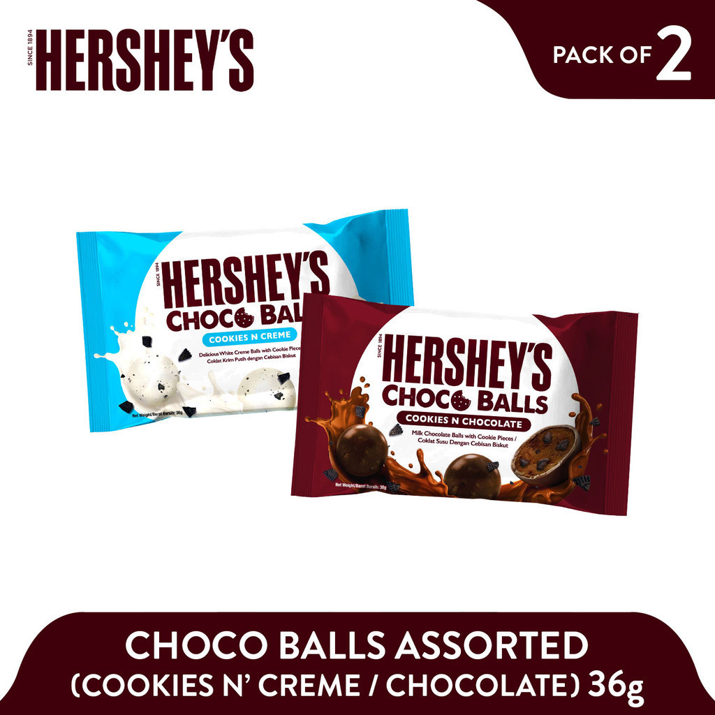 Hershey's Choco Balls assorted 36g Pack of 2 (Cookies and Cream ...