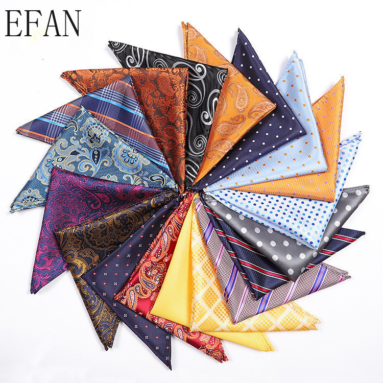New 25cm Hanky Pocket Square for Men Suits Silk Feel Hankerchief ...