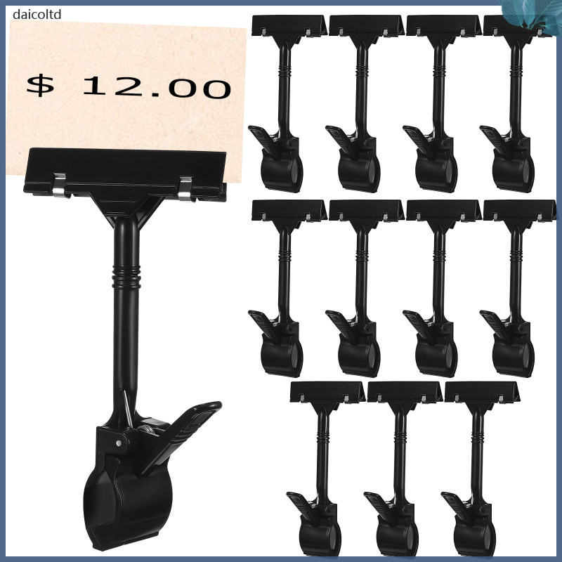 Acrylic Sign Shelf Clips Holder Plastic Product Price Tag Clamp Cards ...