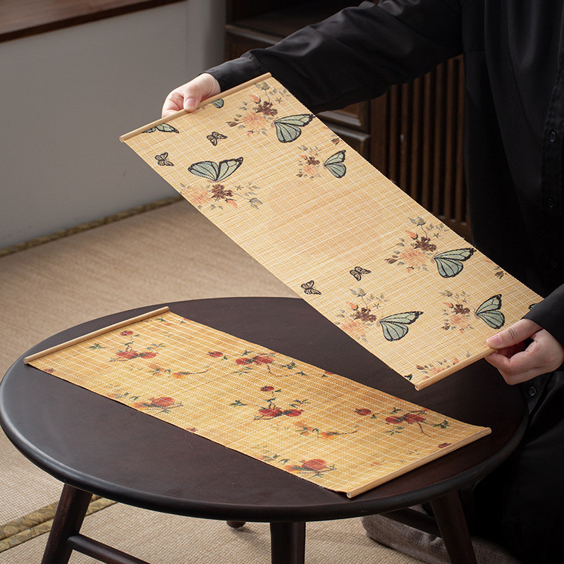 New Chinese Bamboo Tea Mat Tea Table Heat Insulation Mat Zen High-End ...