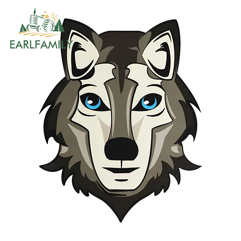 EARLFAMILY 13cm x 10.3cm Wolf Head Car Sticker Personality Bully ...
