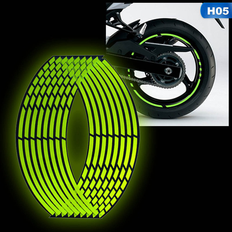 Motorcycle Sticker Pegatinas Moto Strips Reflective Wheel Rim Sticker ...