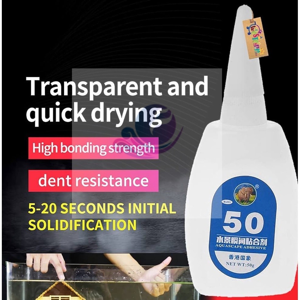 AQUARIUM 50g Non-toxic Adhesive water Glue Aquascape landscape rock ...