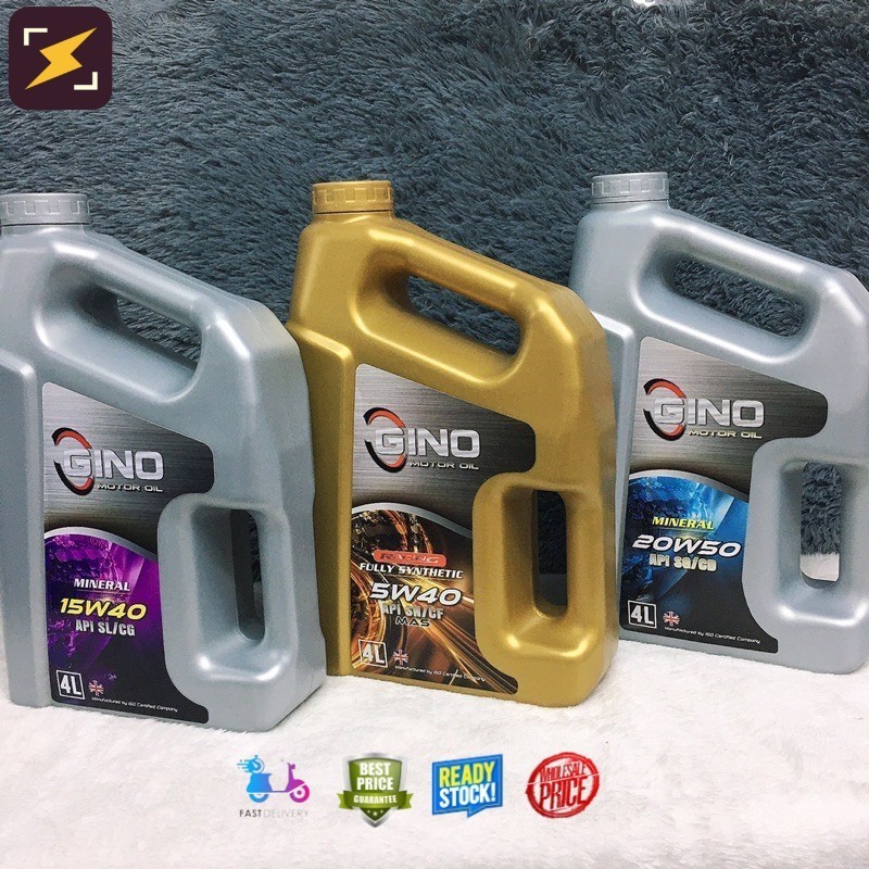 GINO MOTOR OIL (4L) 5W40/15W40/20W50 | Shopee Malaysia