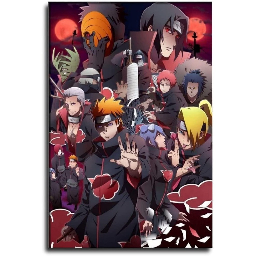Naruto Akatsuki Anime Comic Poster Poster Decorative Painting Canvas ...