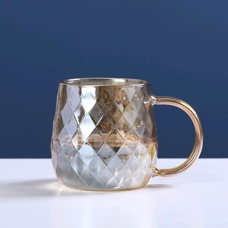 1. Diamond Amber Glass Cups Hot Drink Cold Drink Cawan Gelas Diamond ...