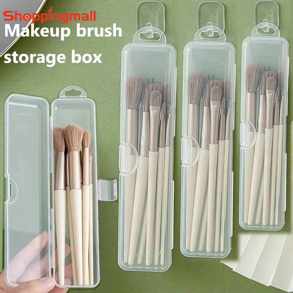 Multi Purpose Transparent Cosmetic Brush Storage Box Plastic Eye Shadow ...