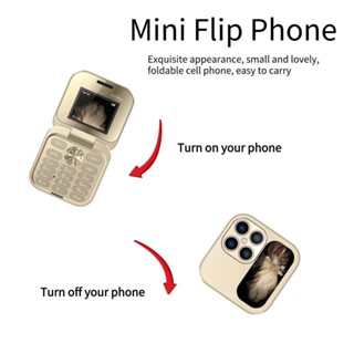 FISHSTICK Mini Flip Mobile Phone, Dual Card Dual Standby FM Radio Flip ...