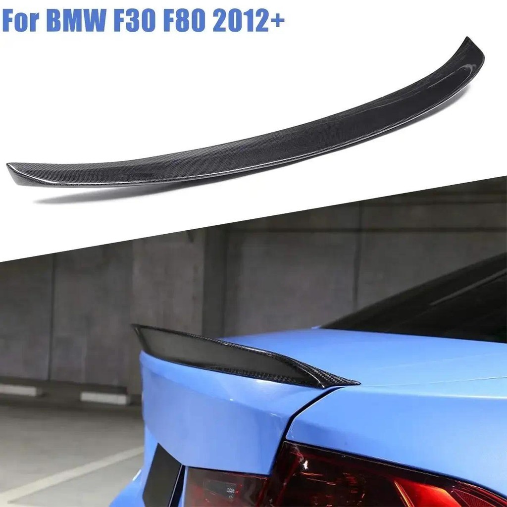 3D Style Full Real Carbon Fiber Rear Trunk Spoiler Wing For BMW F30 F80 ...