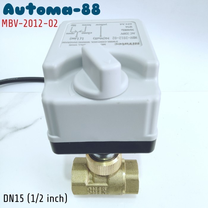 Flow Control Motorized Electrical 220V Ball Valve 2 Way DN15 1/2 inch ...