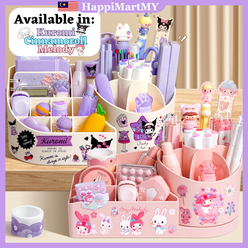 Rotating Pen Holder Large Capacity Student Girl Storage Multifunctional ...