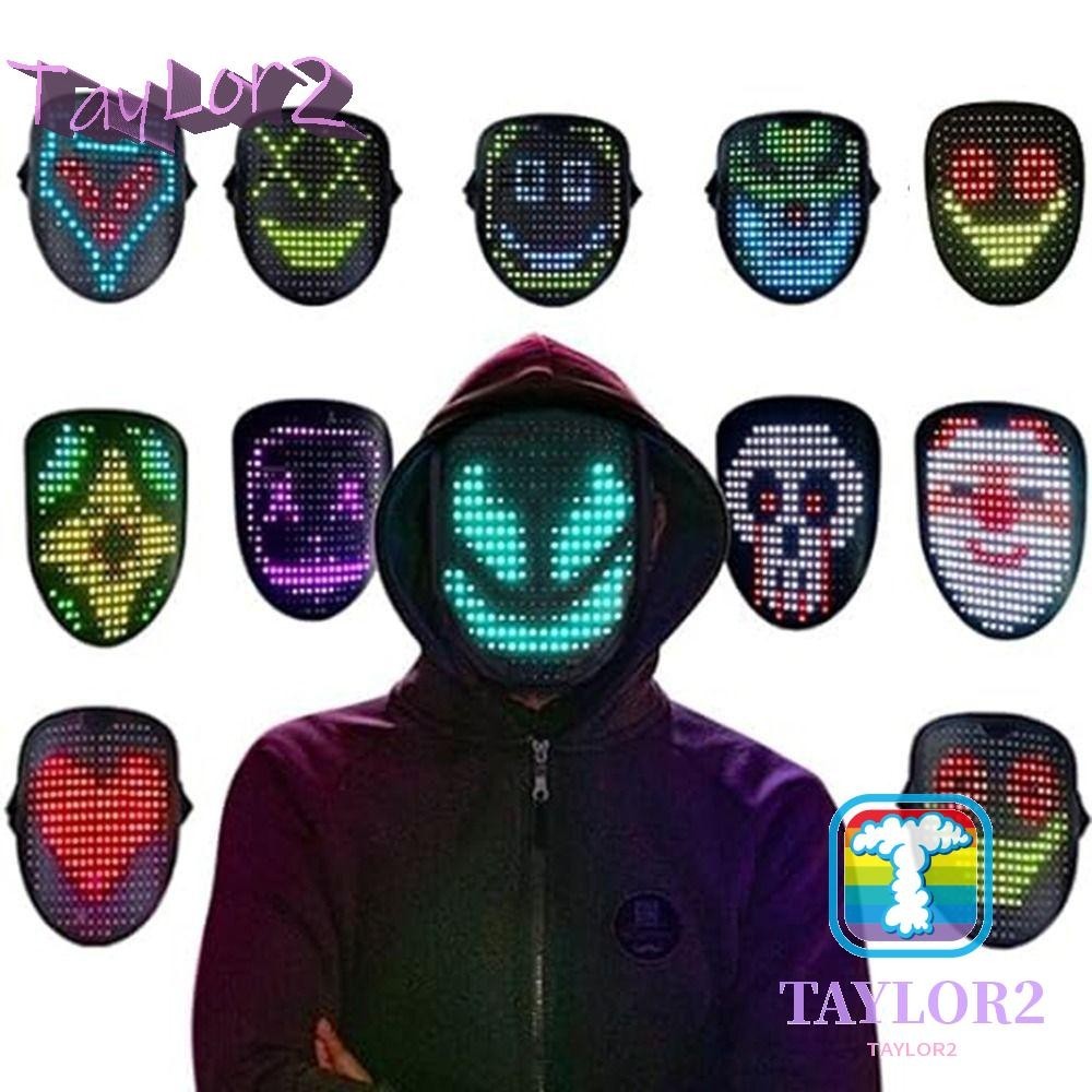 ATAYLOR Light Up Mask, Change Face 50 Display Modes Halloween LED Mask ...
