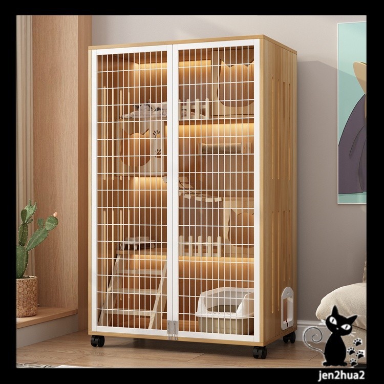 Solid wood cat house cat villa cat home cat nest cat display cabinet sangkar kucing besar cat ...