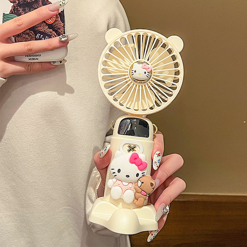 Hello Kitty Handheld usb fan Loopy Shin-chan Kuromi Summer Fan Quiet ...