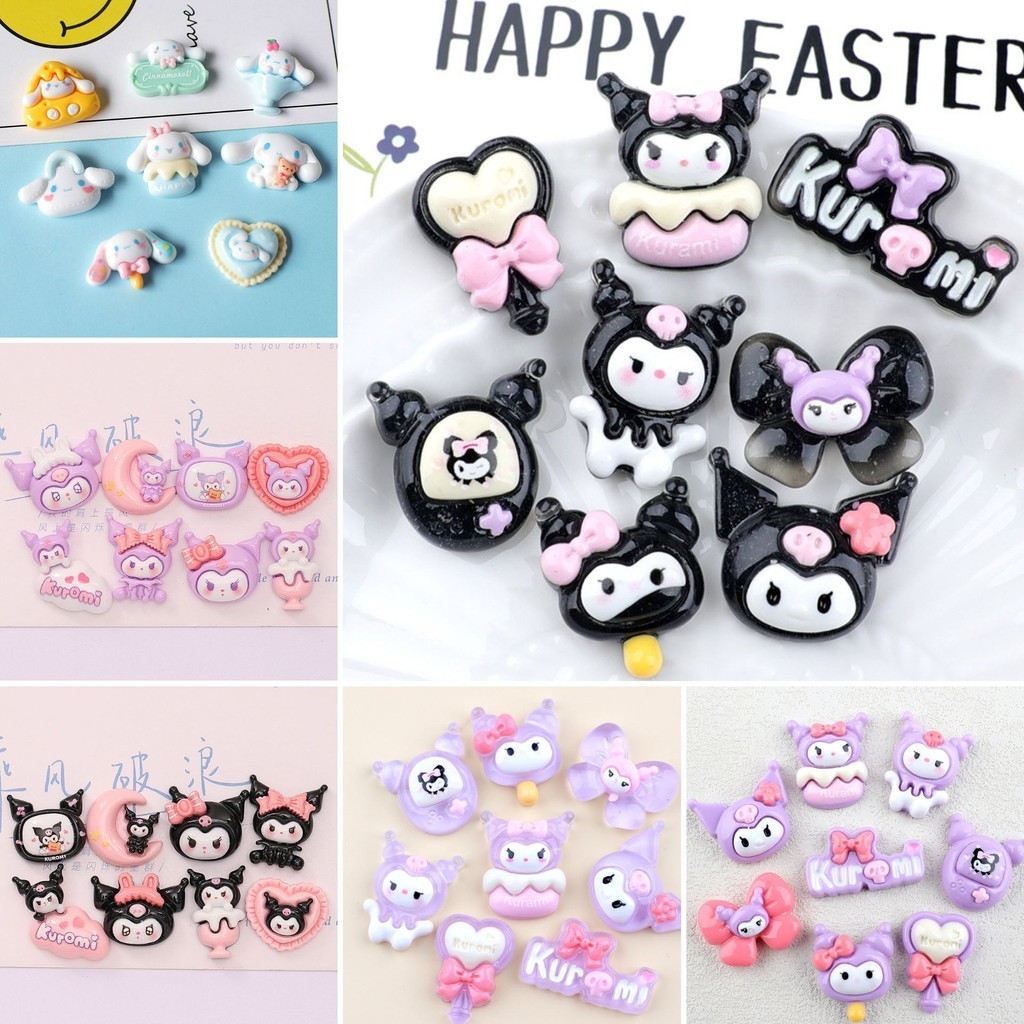 NEW 8pcs Transparent Shiny Sanrio/Cinnamon/Kuromi Crocs Jibbitz Set ...