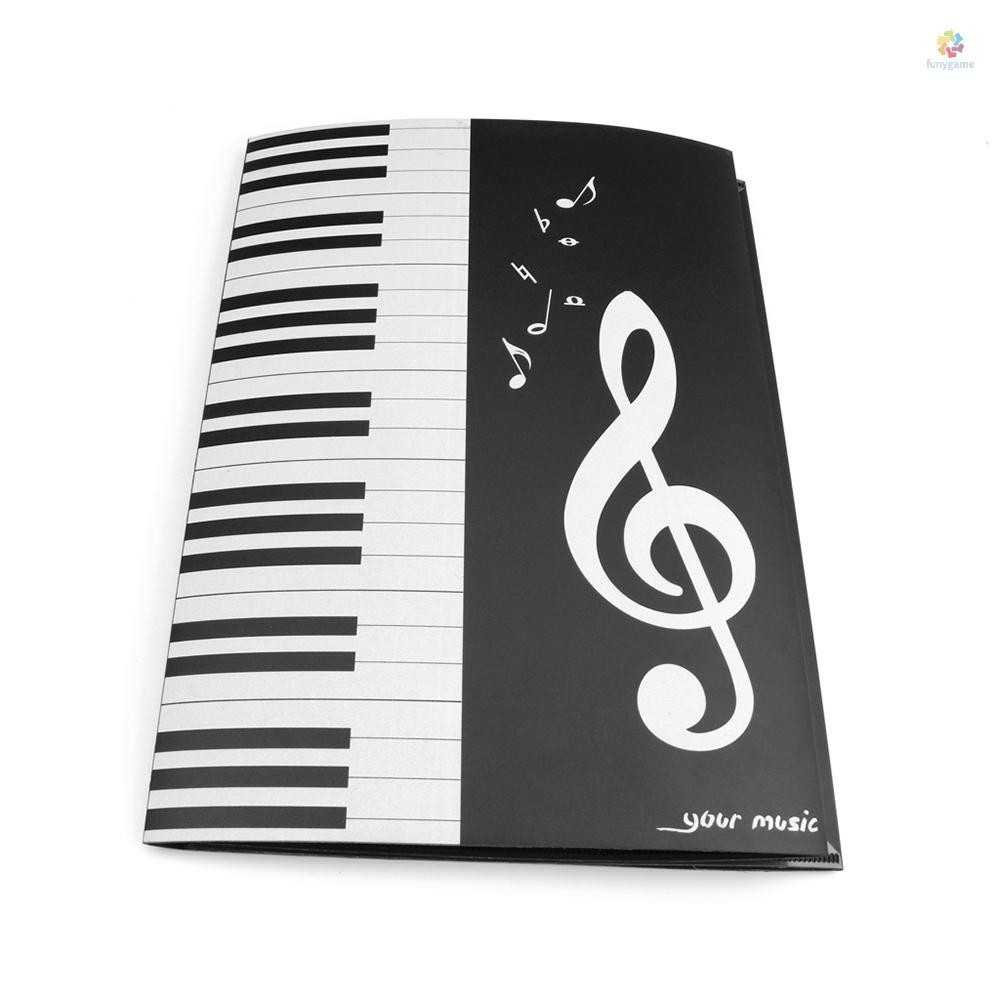 Black Sheet Music Folder A4 Size Storage Holder Binder for Stage ...