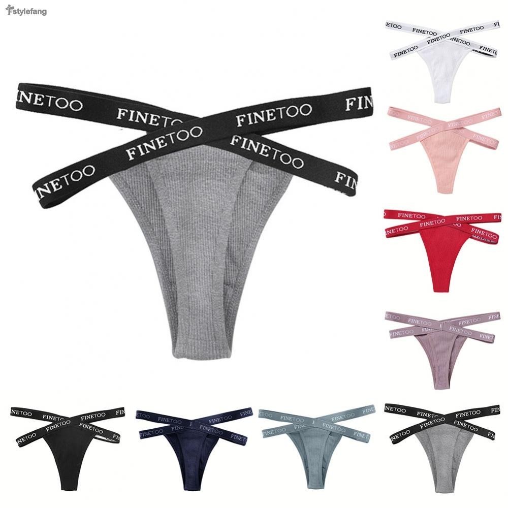 【STYLEF】Thongs Cotton G-String Girls Ladies Letter Lingerie Low Waist ...