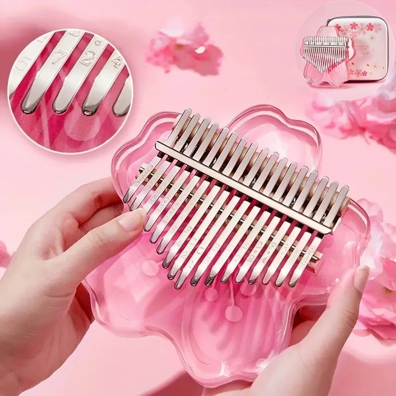 Kalimba Acrylic Musical Instrument Bonus Bag/Kalimba17 Key For ...