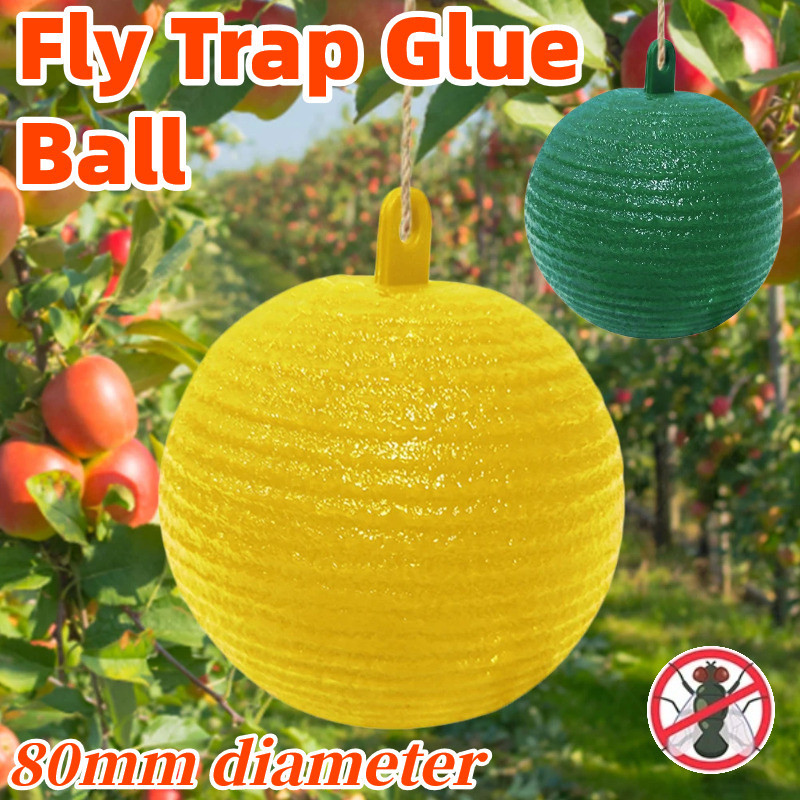 Hanging Fly Trap Glue Ball Insect Fruit Fly Killer Outdoor Disposable ...
