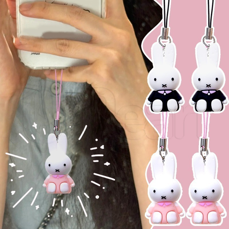 Kawaii Miffy Phone Chain Pendant - Keyring Hanging Chain - Mobile Phone ...