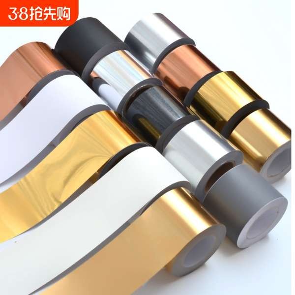 border wallpaper Pelekat lukisan logam tiruan tebal, garis pinggang ...