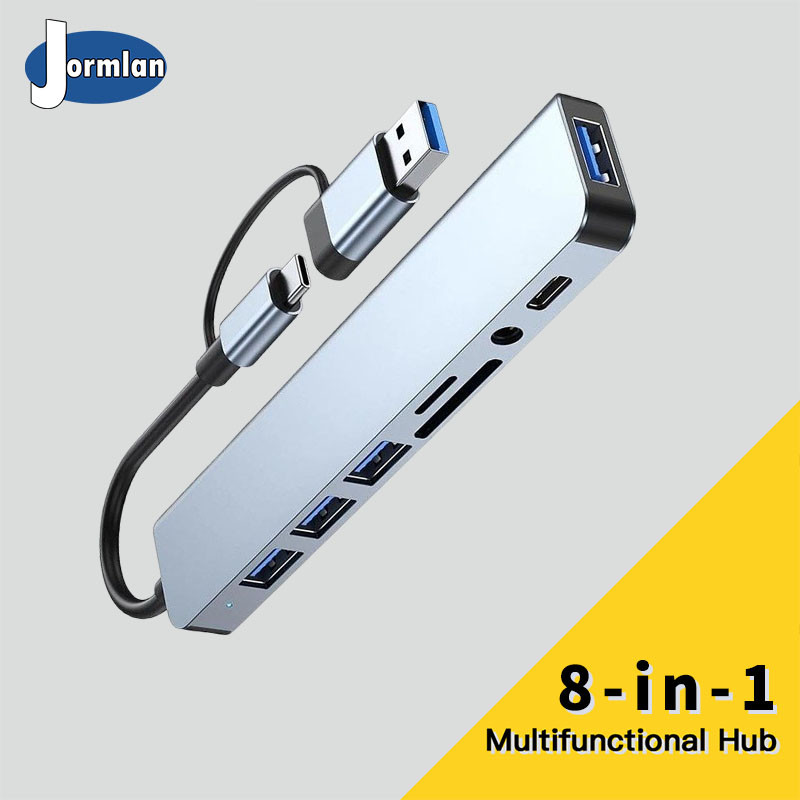 8 Port USB C Expander USB 3 Hub Type C Splitter Type C Dock Multiport ...