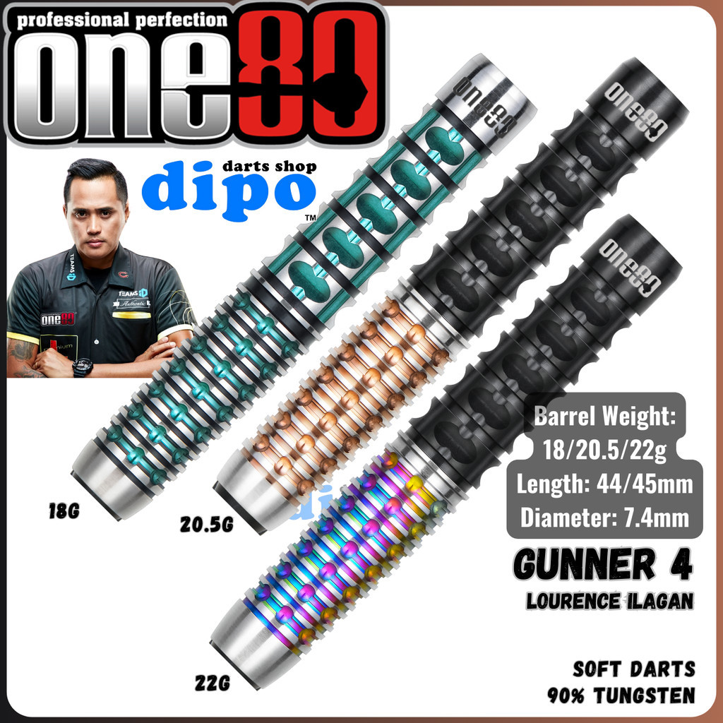 ONE80 GUNNER 4 (Lourence Ilagan model) - ONE80 Soft Darts | Shopee Malaysia