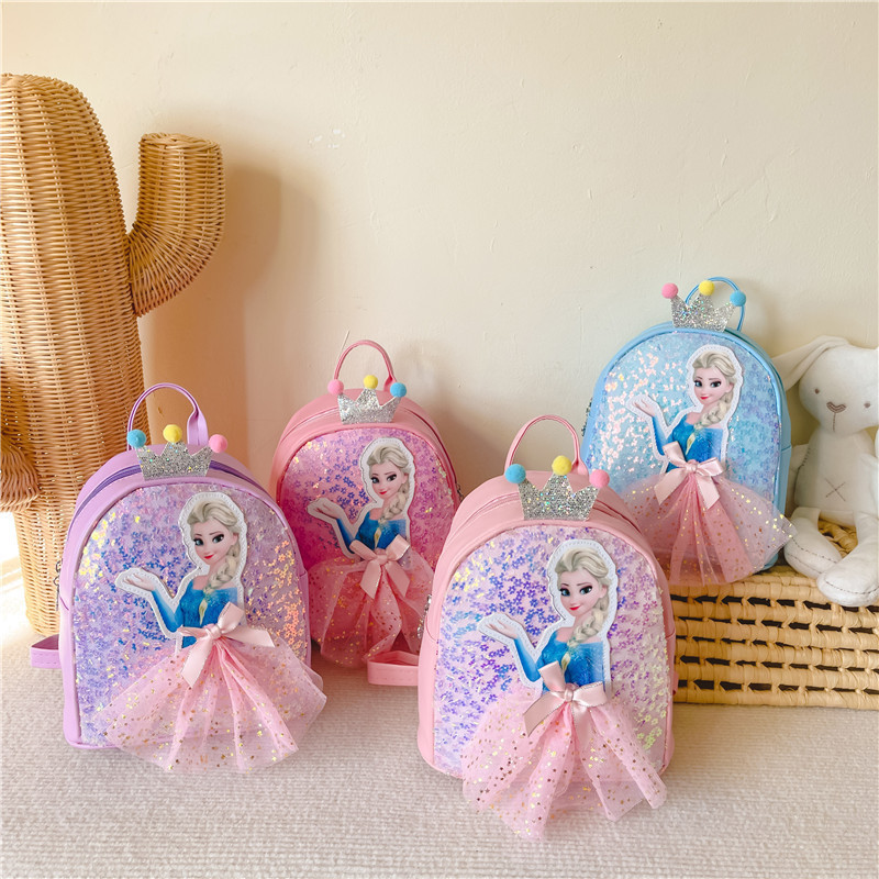 Children Princess Elsa Backpack Kindergarten Baby Mini School Bag ...