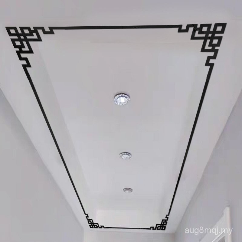Pelekat Diri Ruang Tamu Siling Hiasan Sempadan Jalur Cermin Akrilik 3D ...