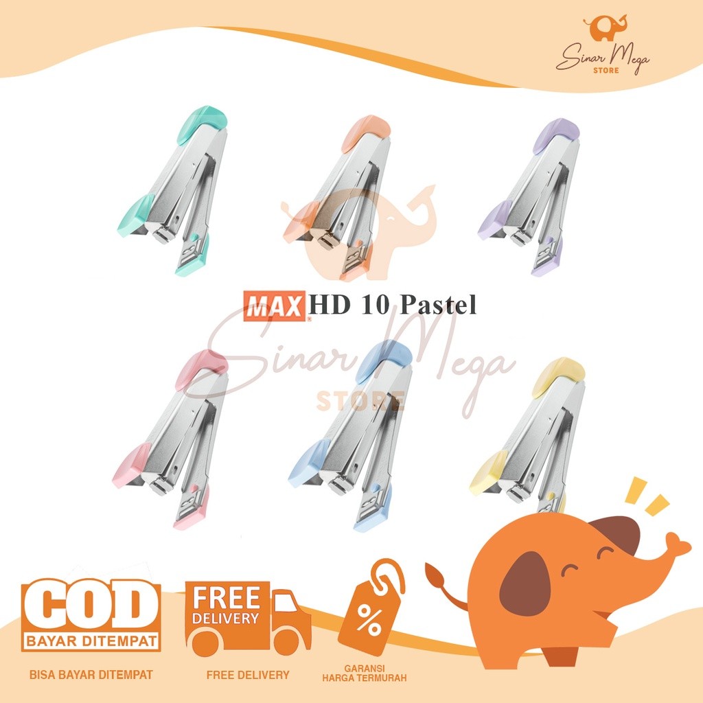 Max HD10 Pastel Color Stapler Staples / Quality Pastel Color Hekter ...