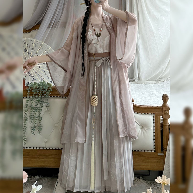 Hanfu 新宋制汉服女古装改良长干寺日常褙子春夏日常Adult Chinese Horse Face Skirt Set Women ...