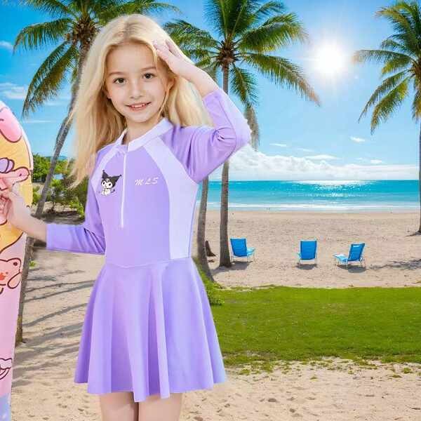 baju renang budak perempuan baju renang wanita baju renang Kuromi Girls ...