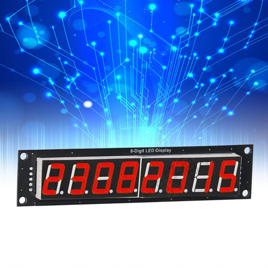 Soxii 8 Digit Tube LED 7 Segment Display Module 0.56in Digital 5V Red ...