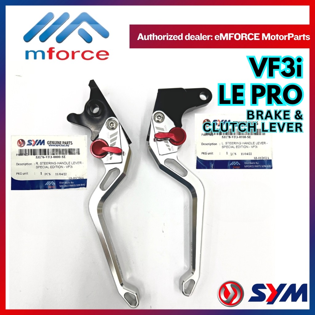SYM VF3 VF3i 185 V1 V2 LE PRO SE SPECIAL BRAKE & CLUTCH LEVER CHROME ...