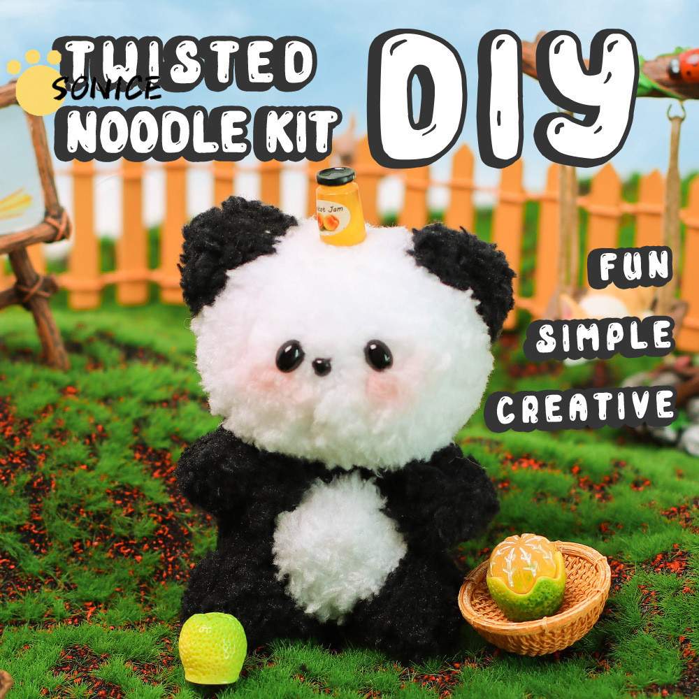 Plush Panda Pipe Cleaner Craft Kit DIY Handmade Twist Sticks for Kids ...