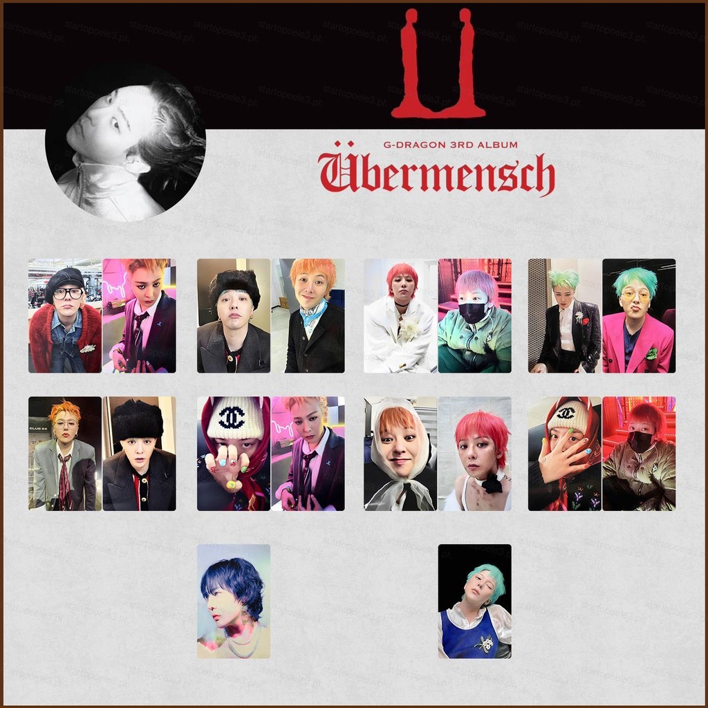 Ellen 1/2PCS/Set GD G-DRAGON New Album Ubermensch Small Card PHOTOCARD ...