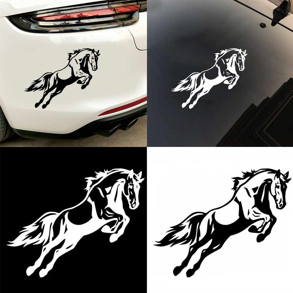 SDR- Mighty Jumping Horse Bumper Vehicle Body Decal Vinyl Reflective ...