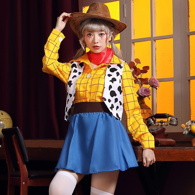 Women Western Cowboy Sheriff Puffy Animation Toy Story Halloween ...