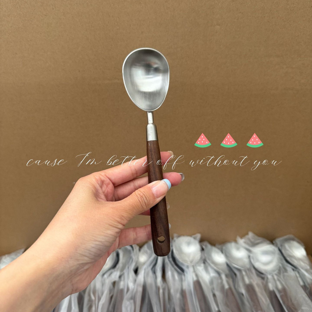 304 Stainless Steel Walnut Ice Cream Spoon Commercial Ice Cream Spoon ...