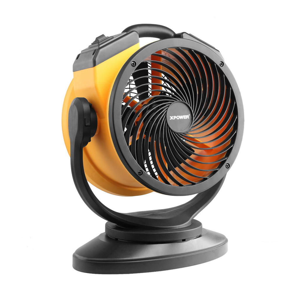 XPOWER FC-100S Orange Multipurpose 11” Pro Air Circulator Utility Fan ...