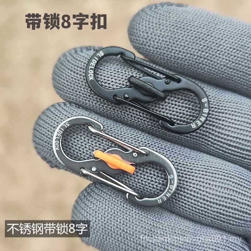 Angka Penguncian Keluli Tahan Karat 8 Gancu Klip Pantas Beg Belakang ...