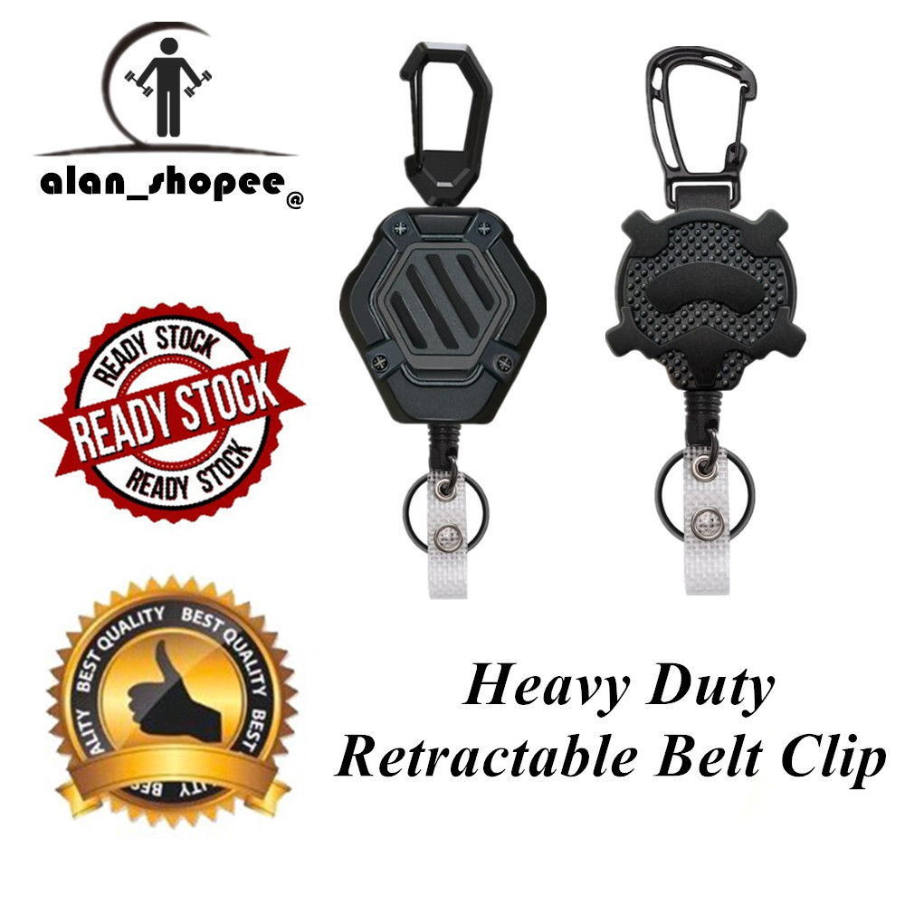 Heavy Duty Retractable Belt Clip, Tactical Retractable Carabiner ...
