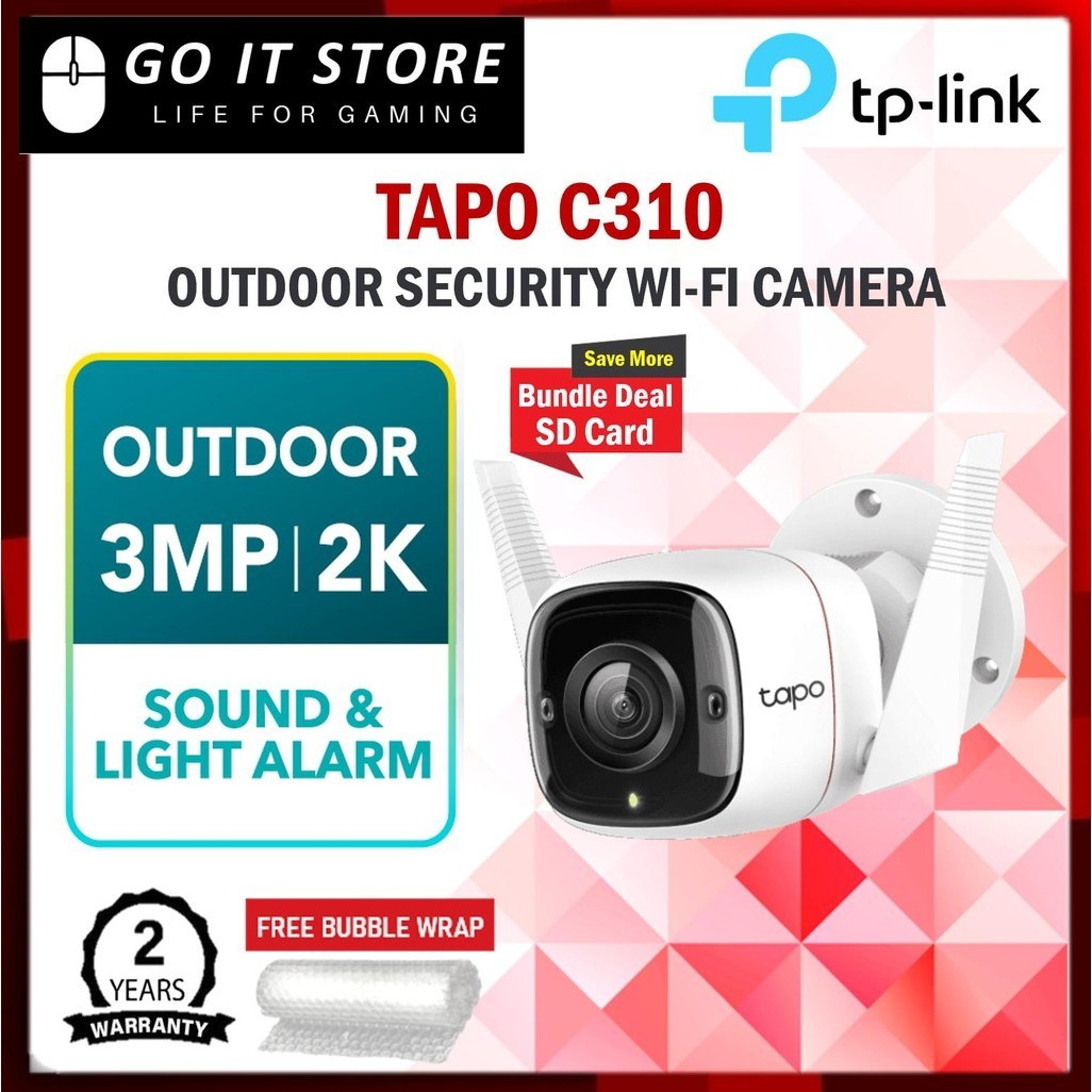 TP-Link Tapo C310 SUPER HD 2K 3MP Outdoor Security Wi-Fi Camera CLOUD/Sirim Security IP Camera ...