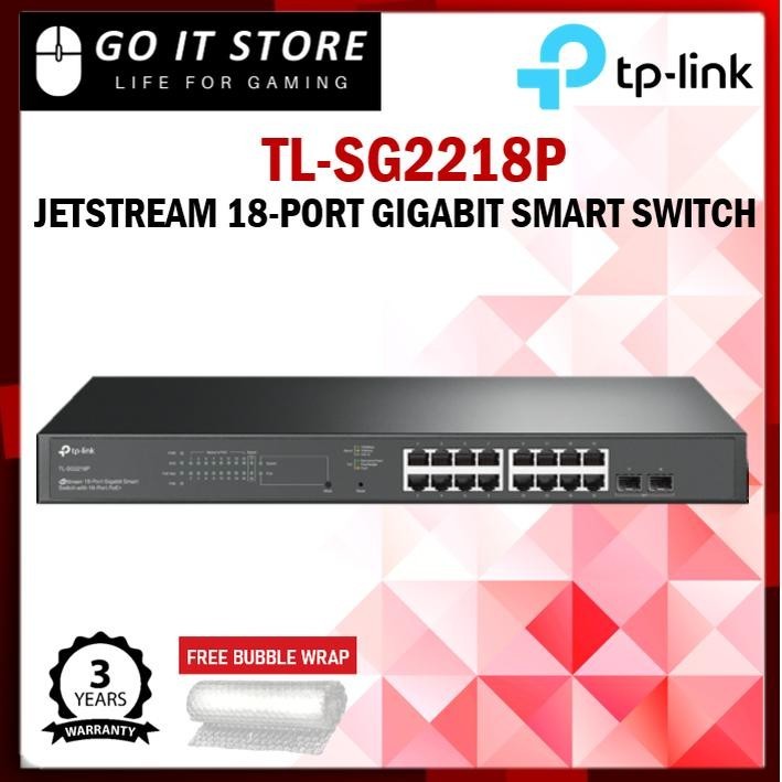 TP-Link Omada TL-SG2218P JetStream 18-Port Gigabit Smart Switch with 16 ...