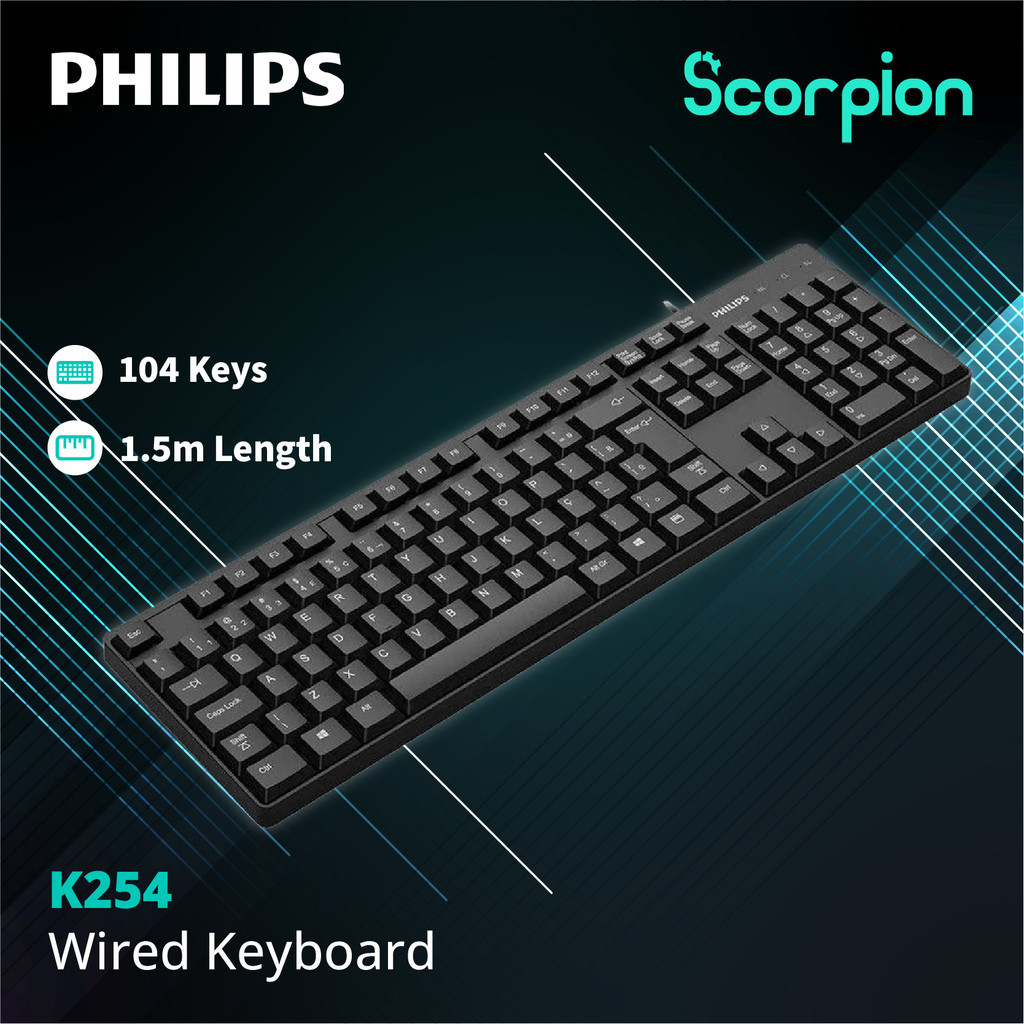 Philips K254 Wired Keyboard | Shopee Malaysia